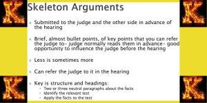 Skeleton Argument for a Case Summary Judgment - Kector Essay Help
